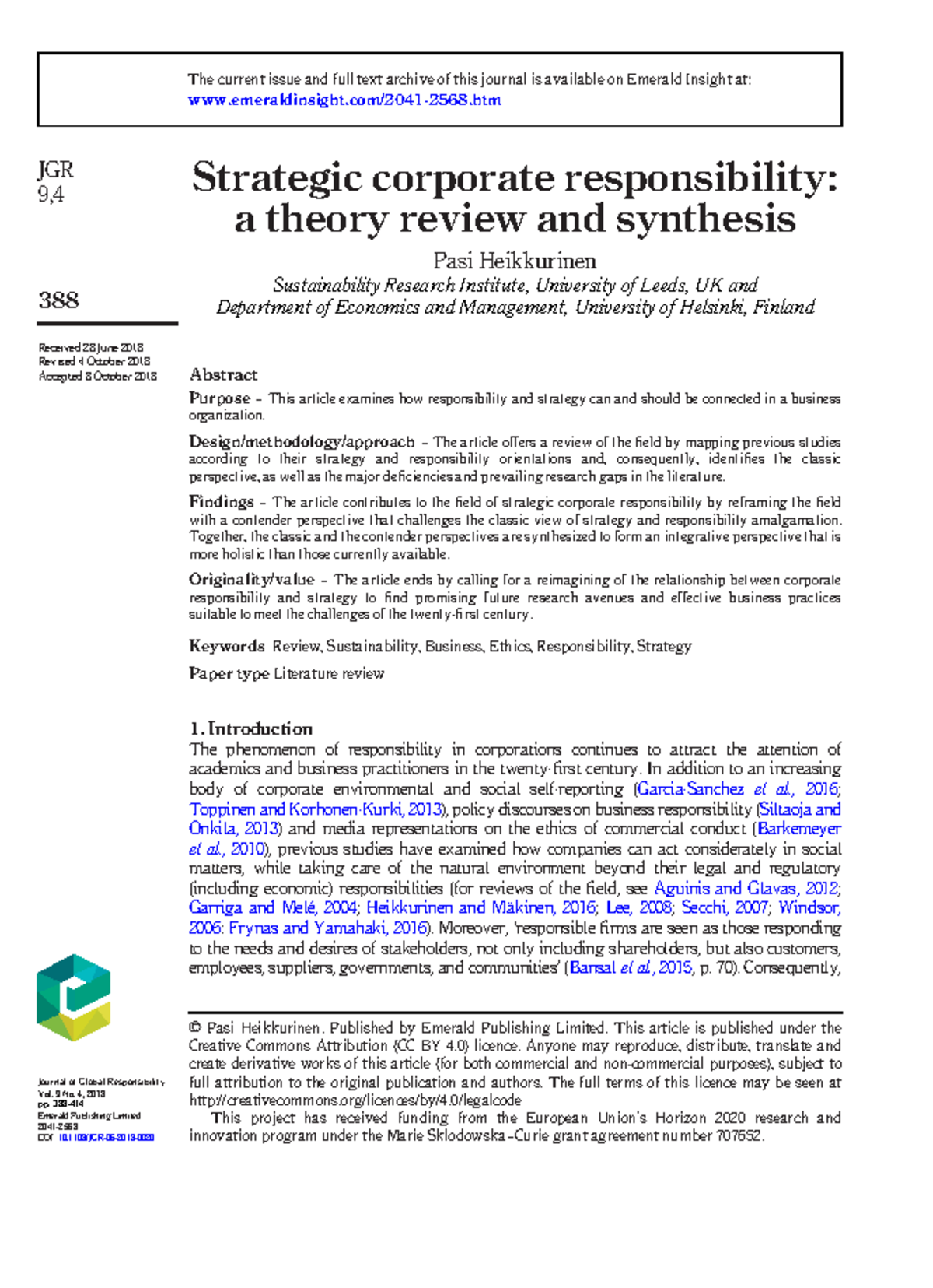 Strategic Management Article Strategies necessary for firms - Strategic ...