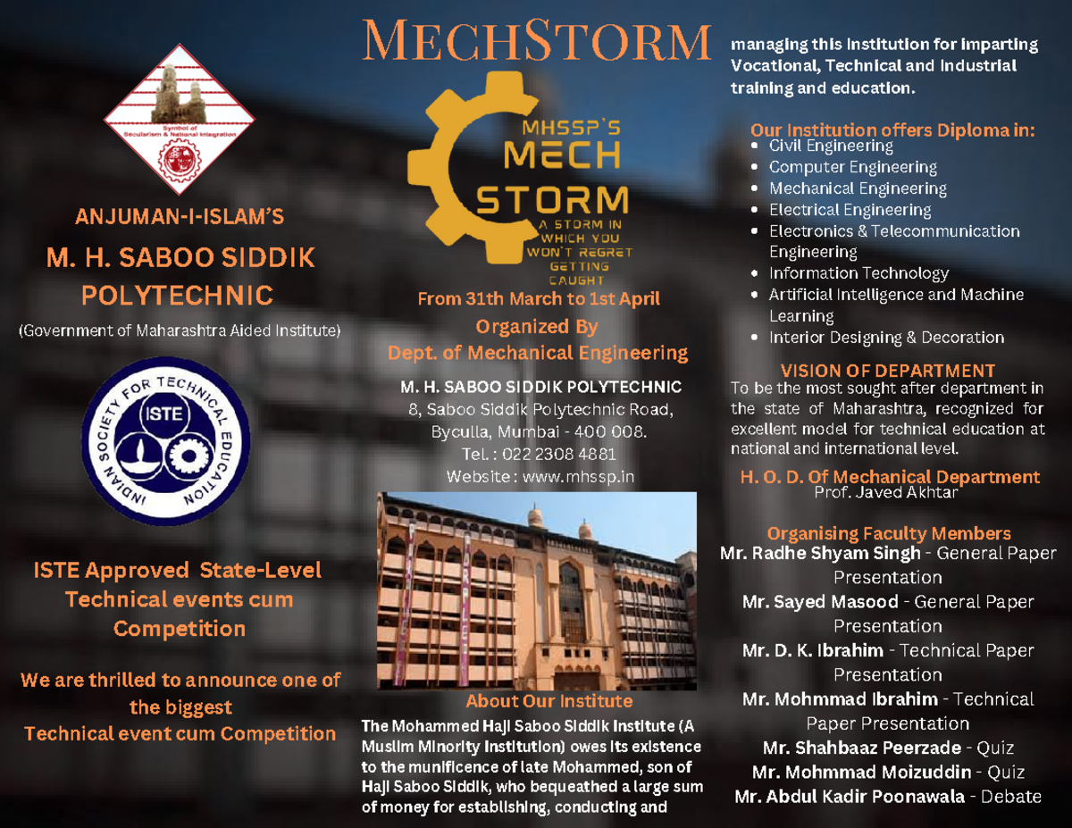 M H Saboo Siddik Polytechnic Government Of Maharashtra Aided