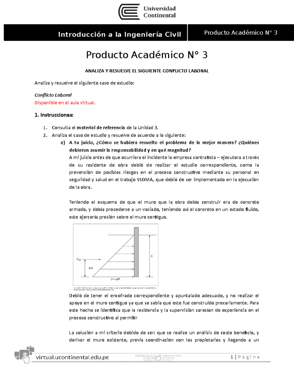 Producto académico N° 3 - Producto Académico N° 3 ANALIZA Y RESUELVE EL SIGUIENTE CONFLICTO ...