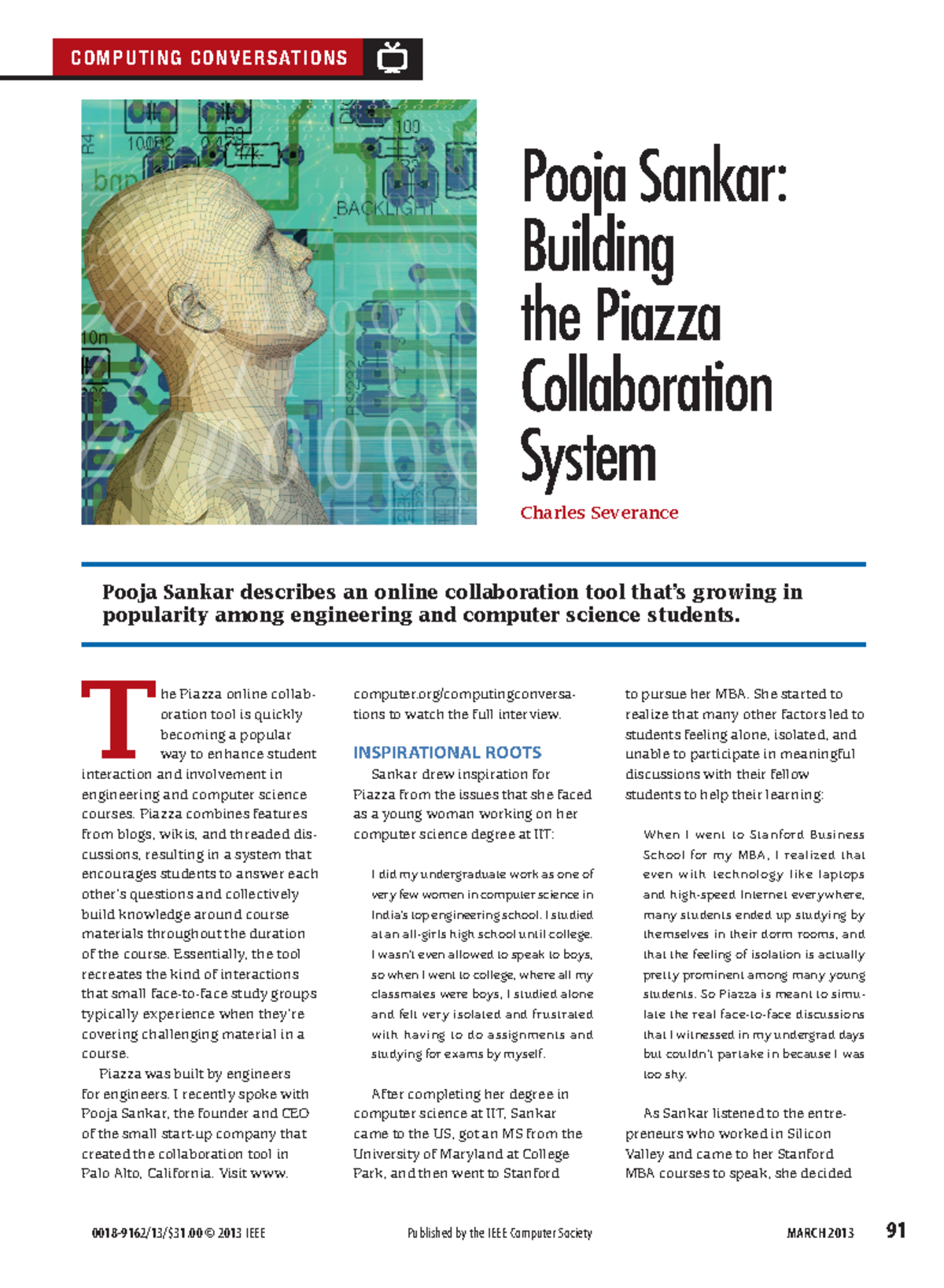 2013 03 Pooja Sankar Copyright IEEE - 0018-9162/13/$31 © 2013 IEEE Published by the IEEE ...