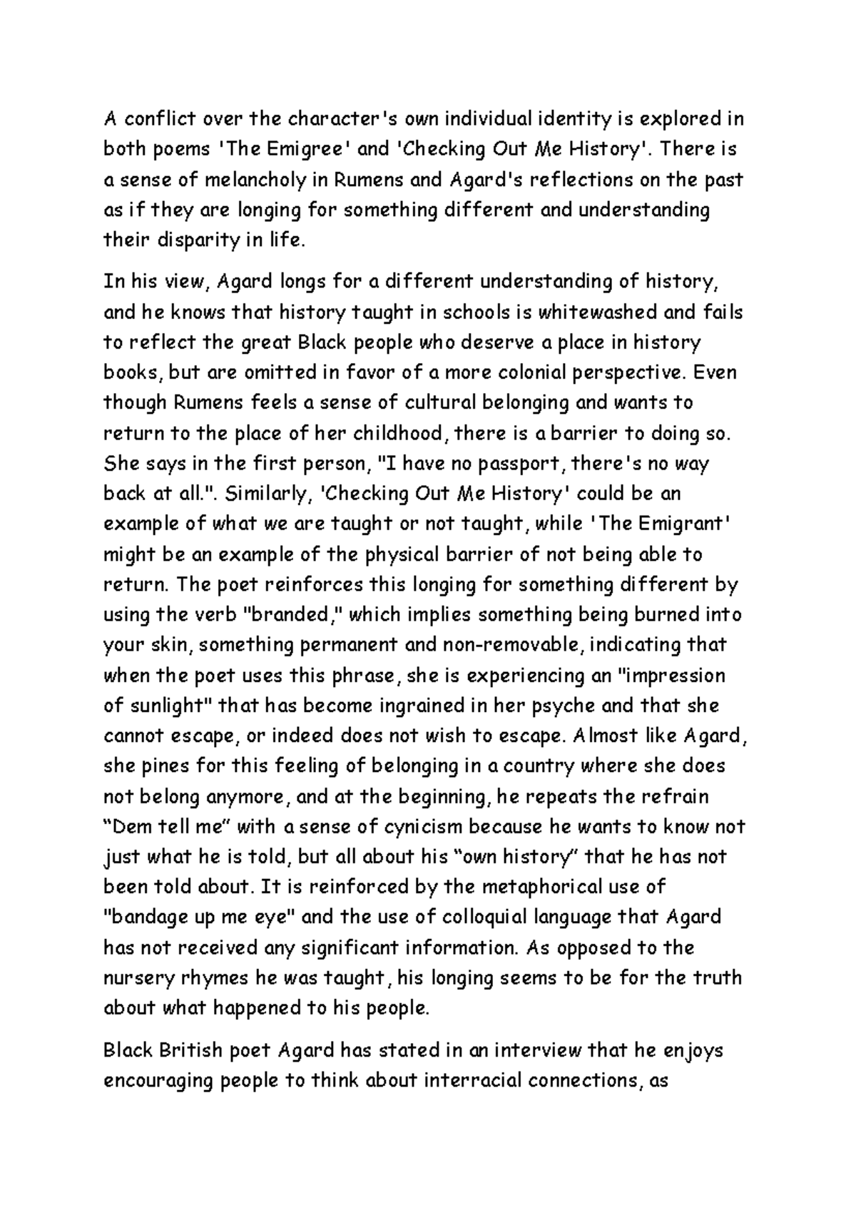 Checking out me history compared to emigree - A conflict over the ...
