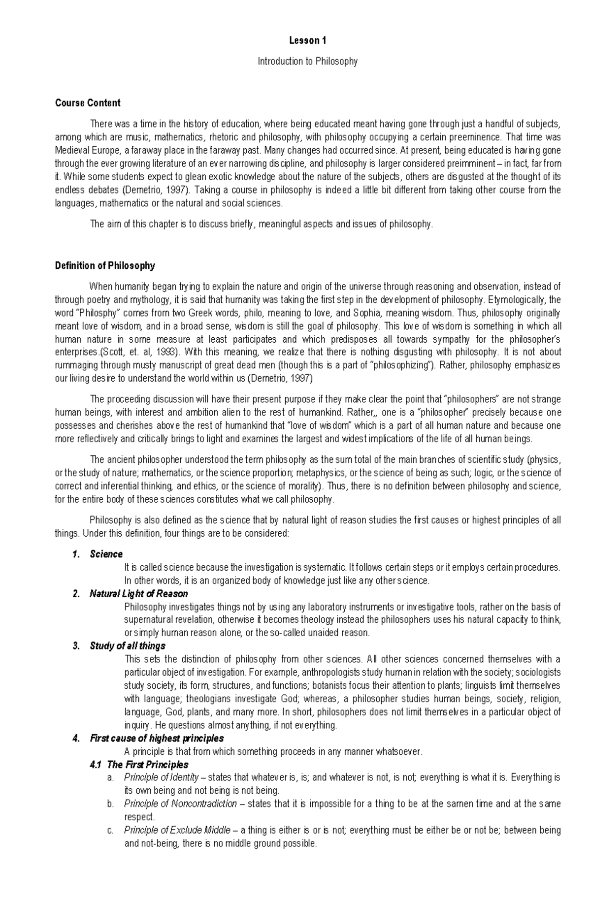 Social Science and Philosophy midterm handout - Lesson 1 Introduction ...