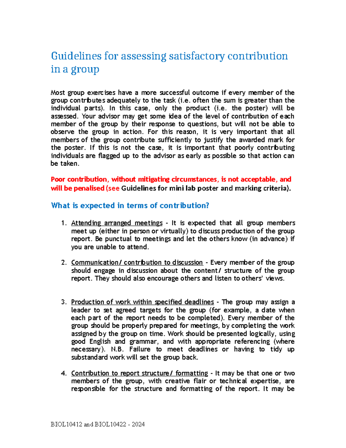 Assessing individual contribution 2024 - Guidelines for assessing ...