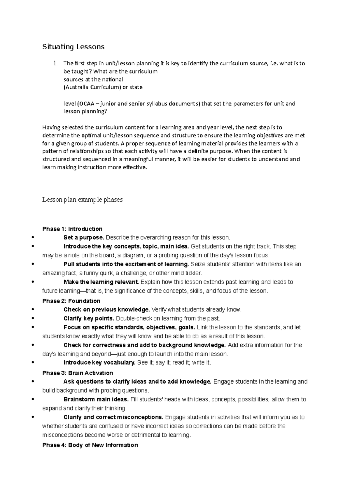Lesson Plan - Unit Plan - Component Display Theory - Instructional ...