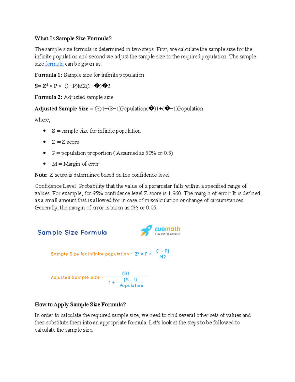 Lecture Sample Siza What Is Sample Size Formula The Sample Size