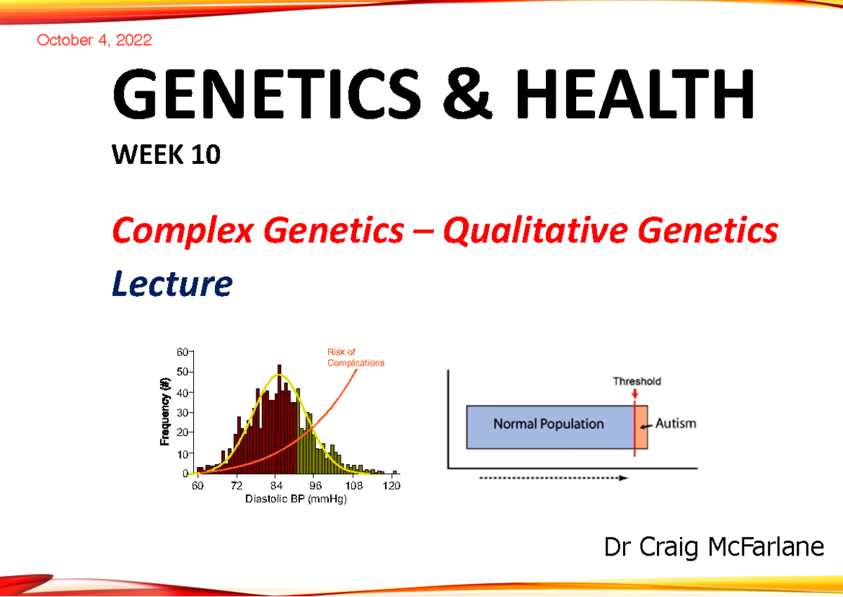 G&H Week 10 Lecture Notes - Complex Genetics – Qualitative Genetics ...