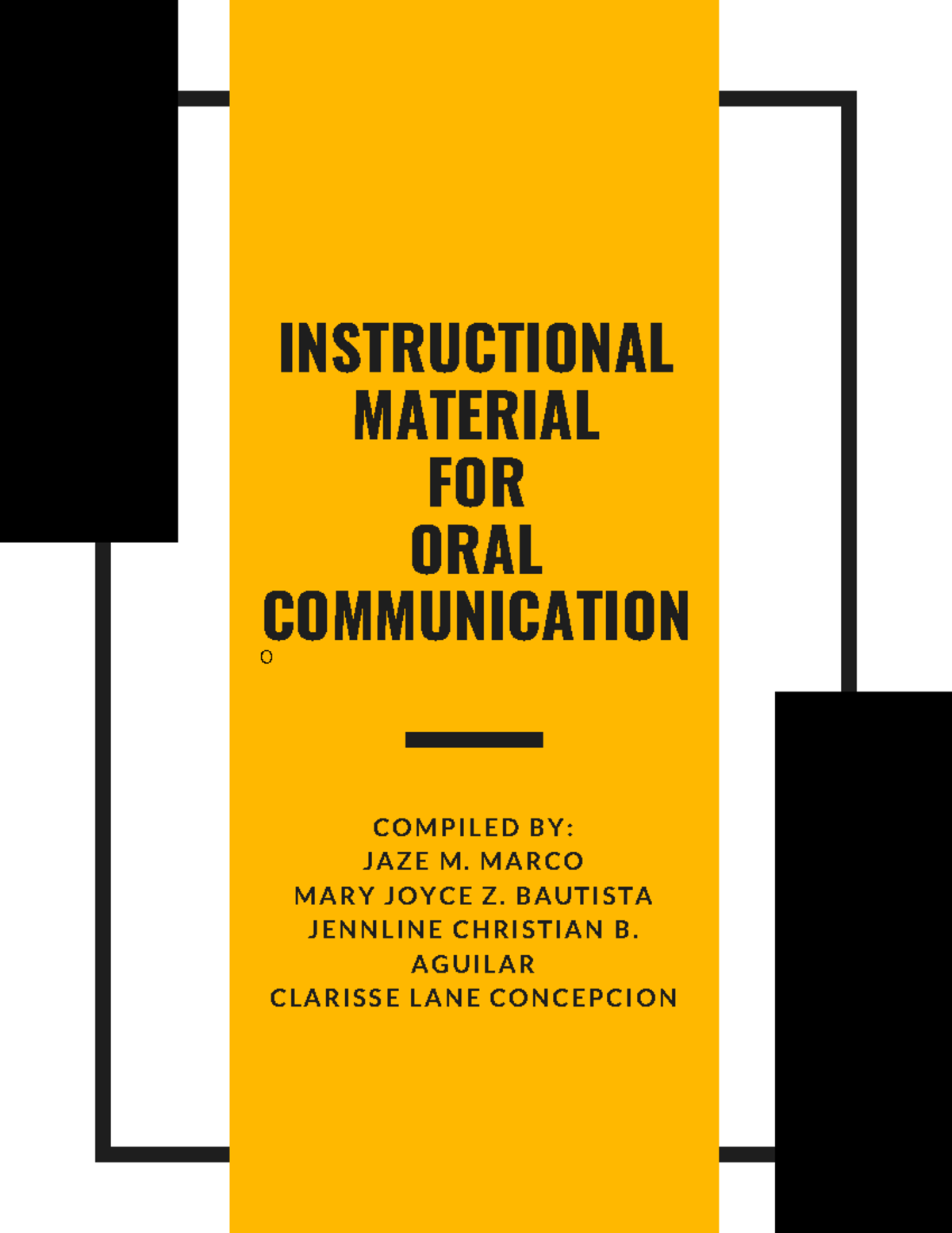 Speech Communication - INSTRUCTIONAL MATERIAL FOR ORAL COMMUNICATION ...
