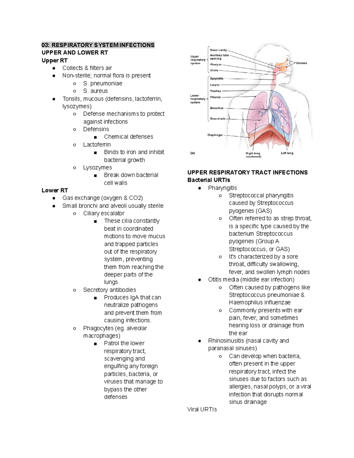 03 Respiratory System Infections - 03: RESPIRATORY SYSTEM INFECTIONS ...