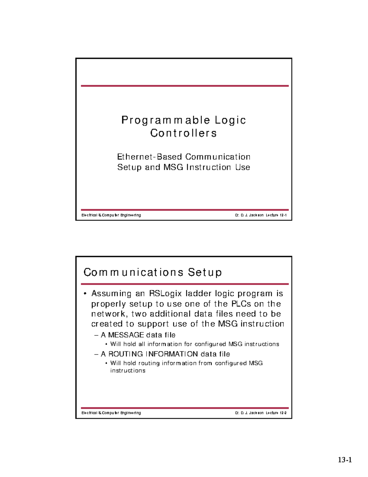 Lec 12 - Ethernet-Based Communication Setup and MSG Instruction Use ...