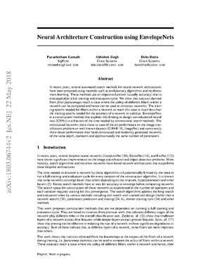 Neural Networks Designing Neural Networks Multi-Objective Hyper-Parameter Optimization - Studocu