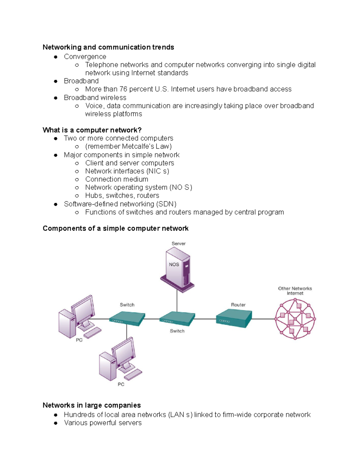 Telecommunications, the Internet and Wireless Technology - Networking ...