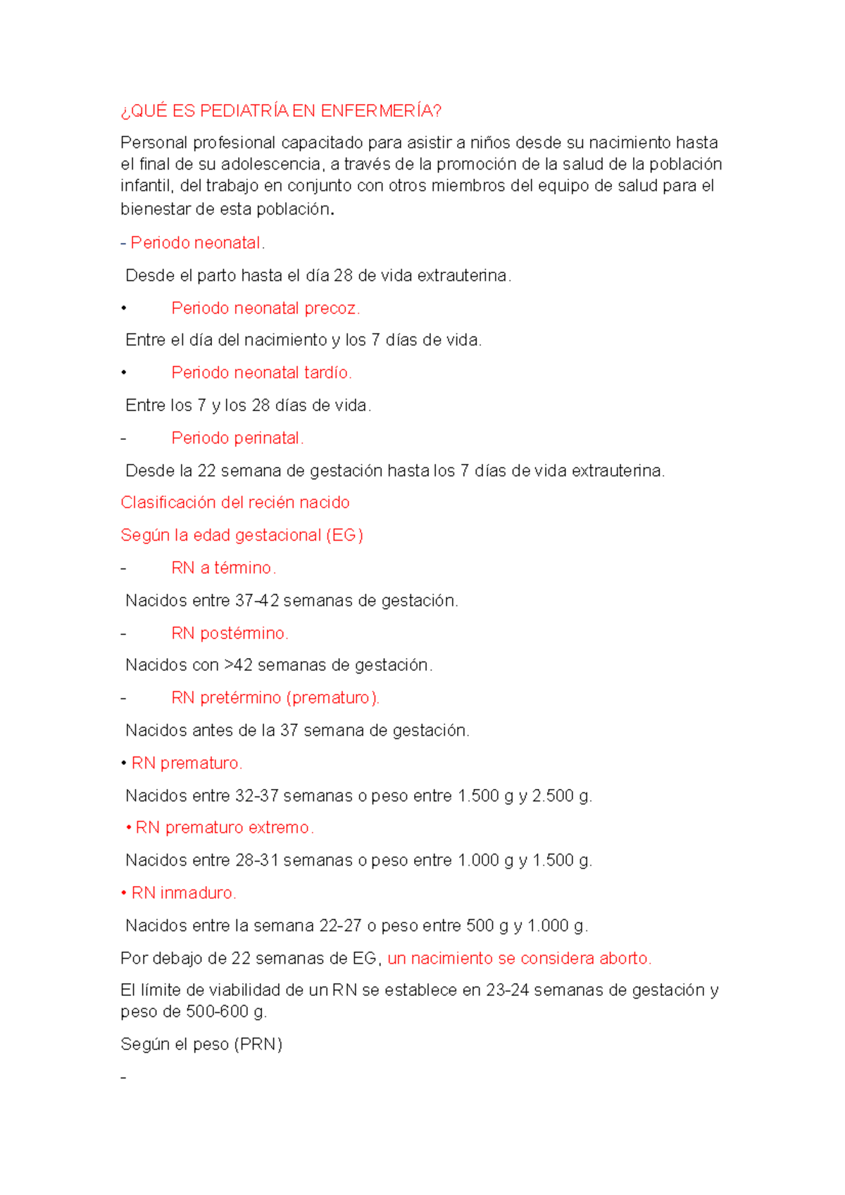 Temas Practicos - fgfgh - ¿QUÉ ES PEDIATRÍA EN ENFERMERÍA? Personal ...