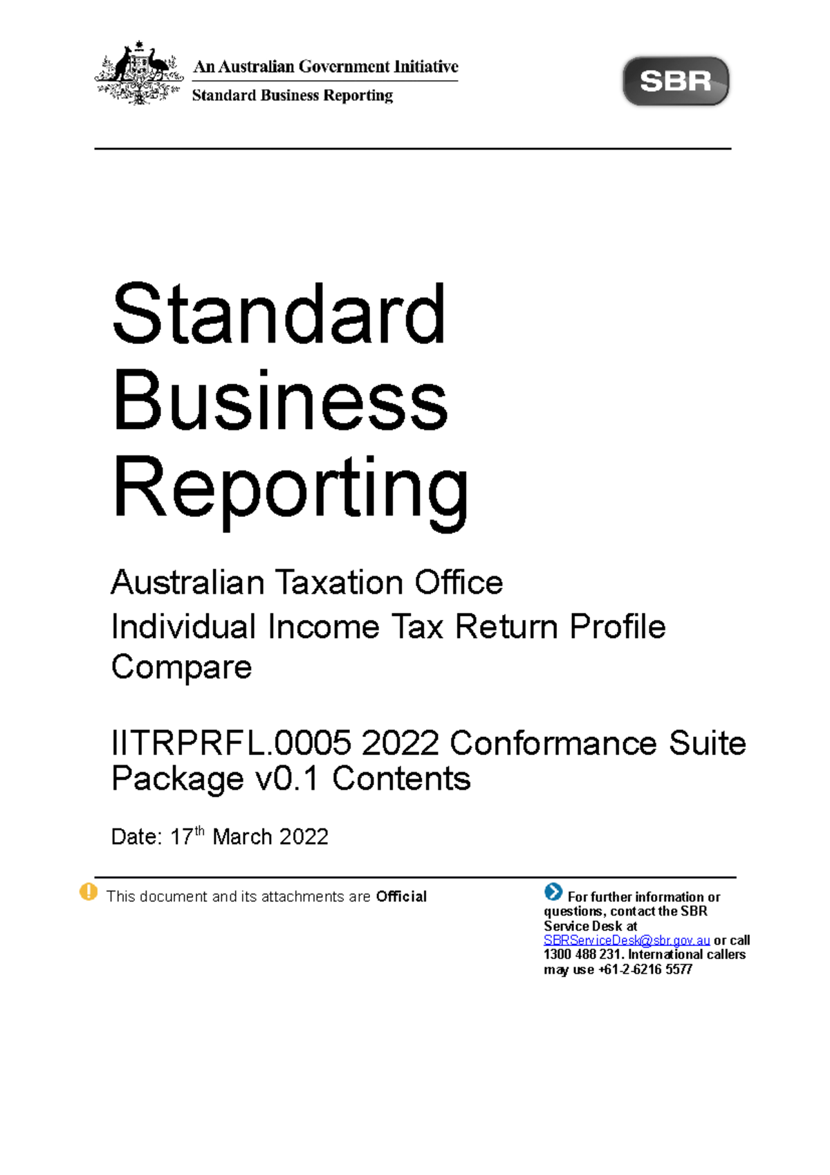ATO Iitrprfl.0005 2022 Conformance Suite Package v0.1 Contents ...