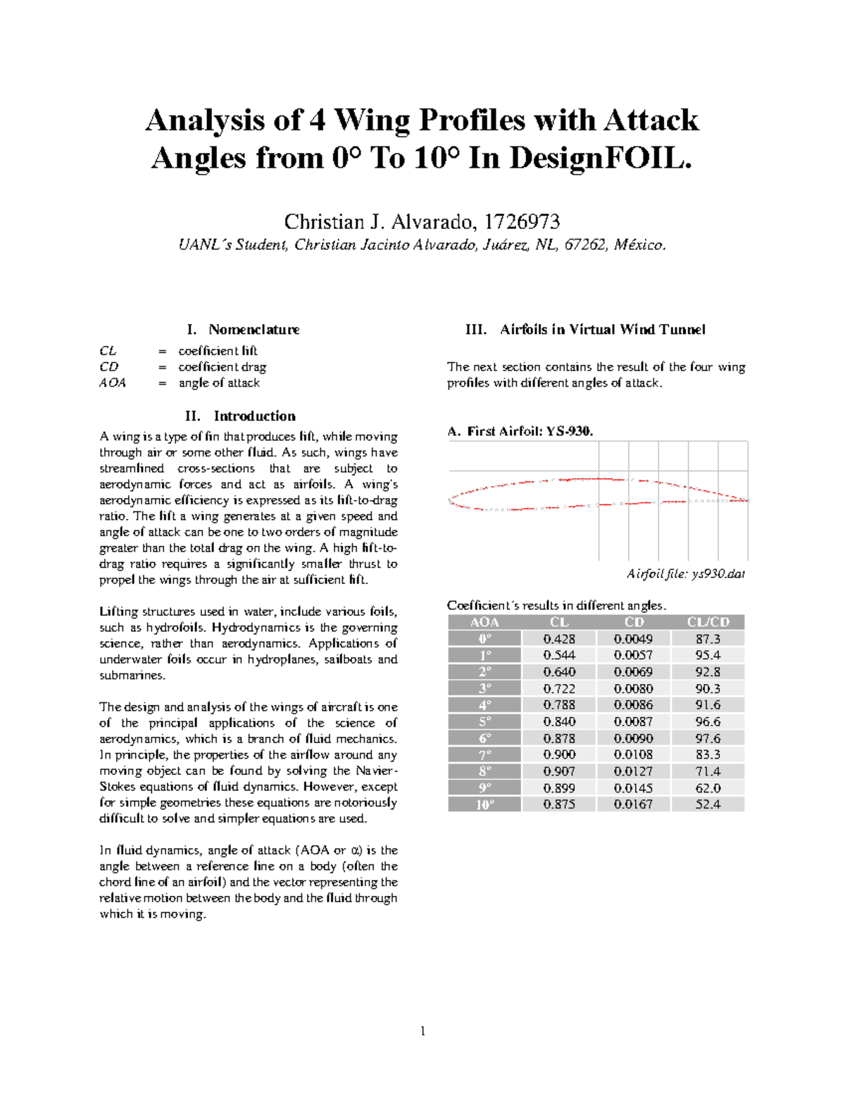Actividad 1 Tarea 1 - Analysis of 4 Wing Profiles with Attack Angles ...