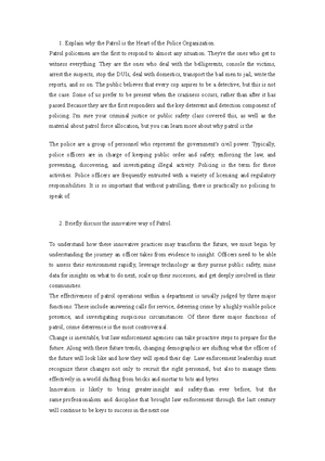 H18 - LEAD311 Lecture no. 18 - Explain why the Patrol is the Heart of ...