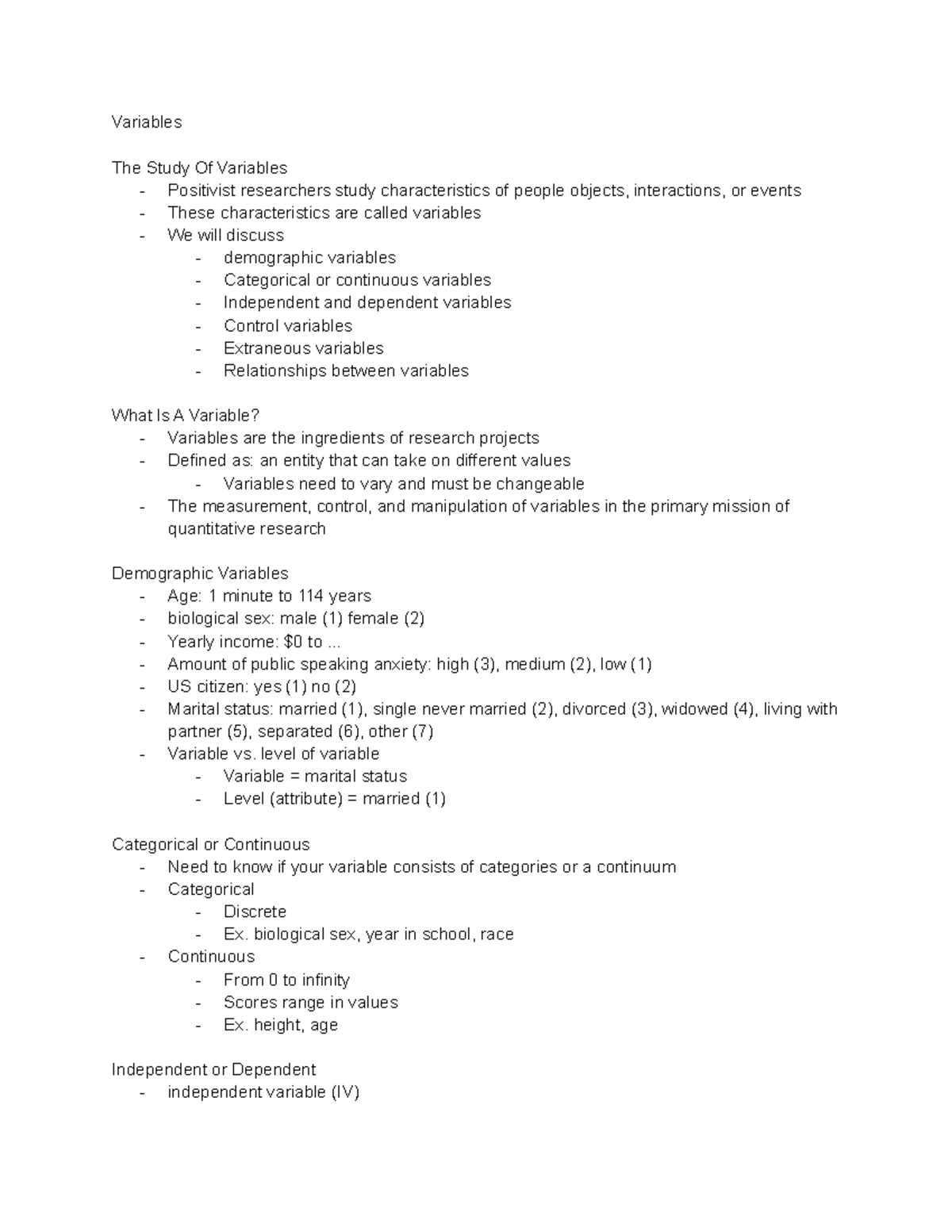 Variables - Variable Types - Conceptualization - Operationalization ...
