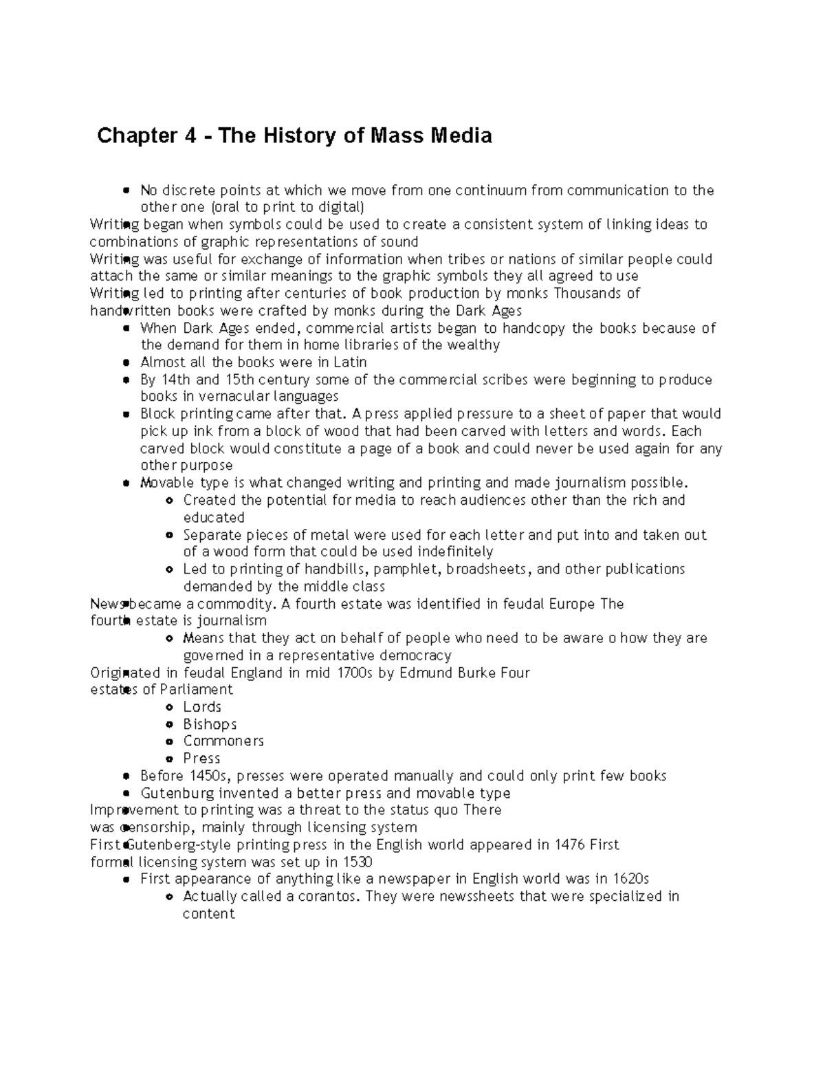 The History of Mass Media - A press applied pressure to a sheet of ...