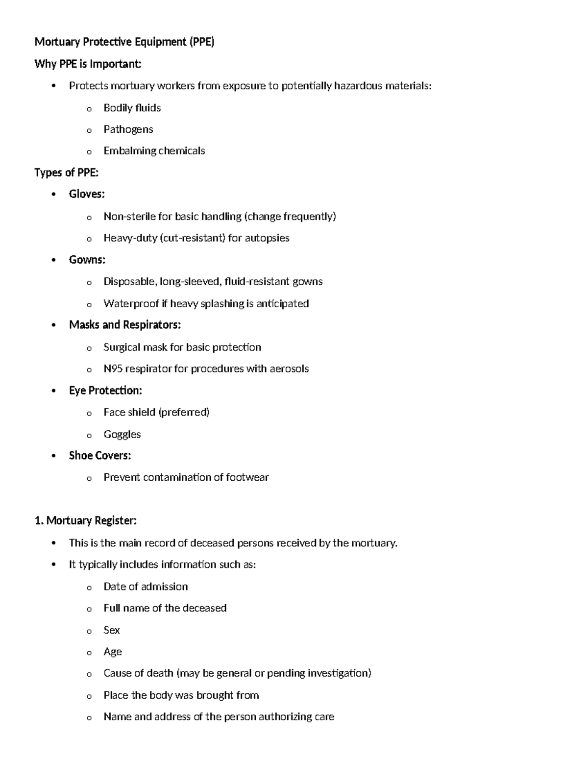 Embalming - beneficial to health services support - Mortuary Protective ...