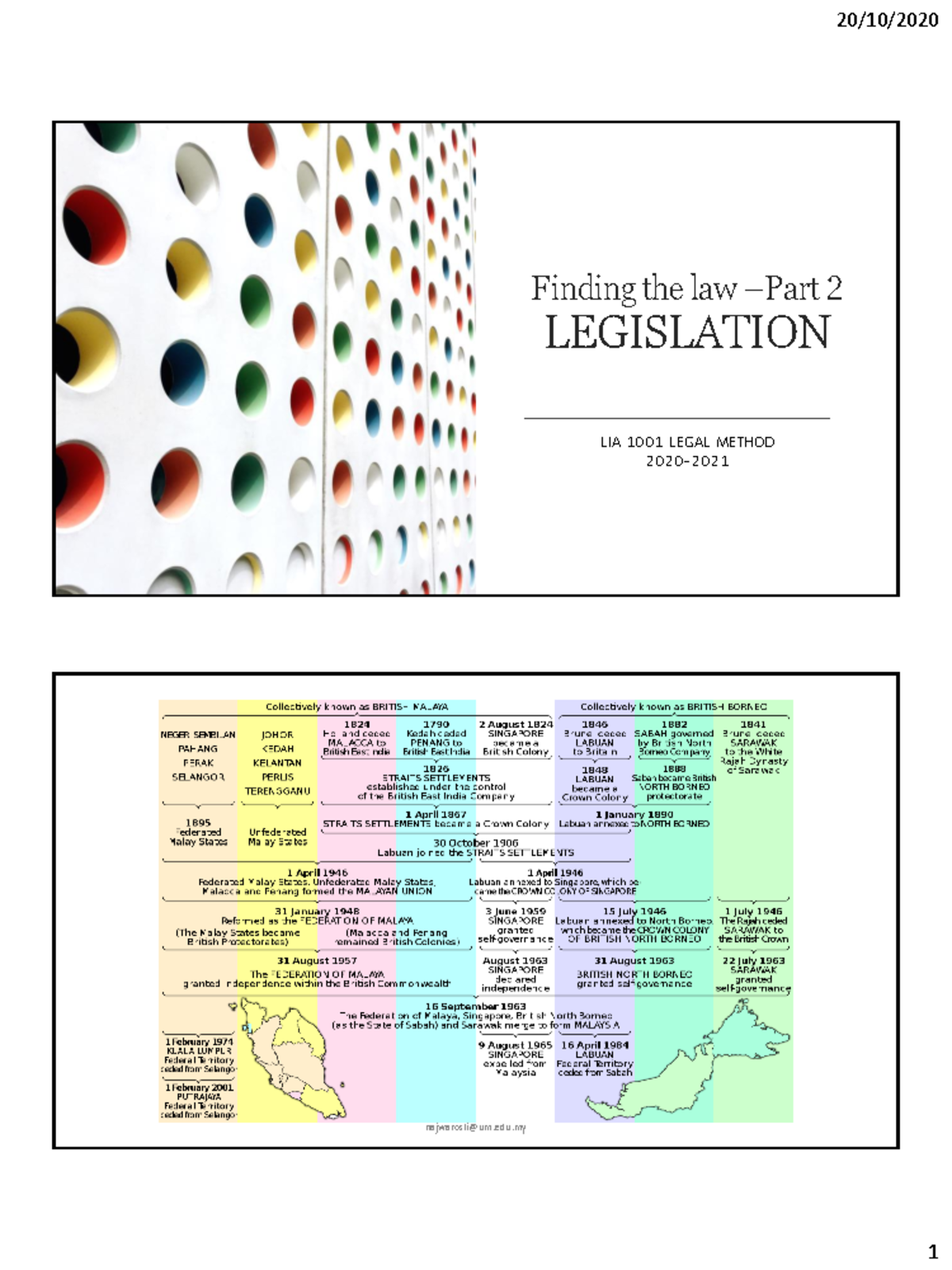 Finding THE LAW - Legislation - Finding the law –Part 2 LEGISLATION LIA ...