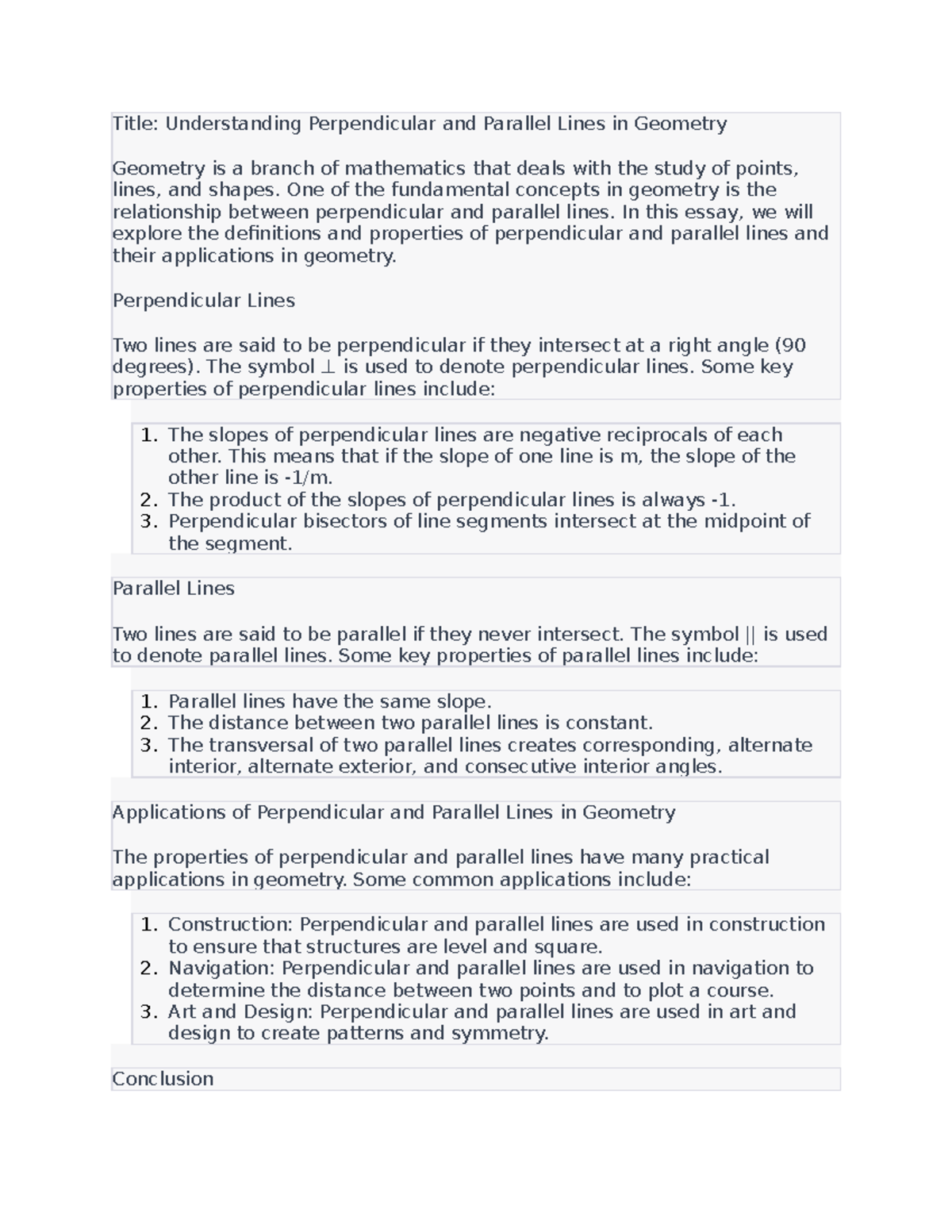 Understanding Perpendicular and Parallel Lines in Geometry - One of the ...