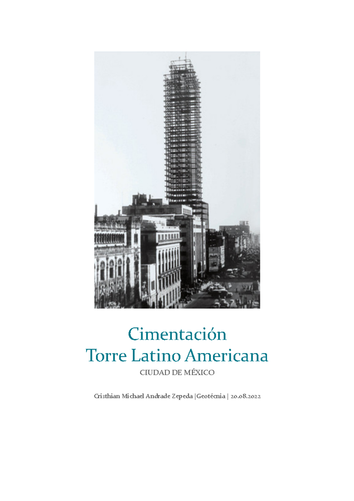 3.- Cimentación Torre Latino Americana 20 - Cimentación Torre Latino ...