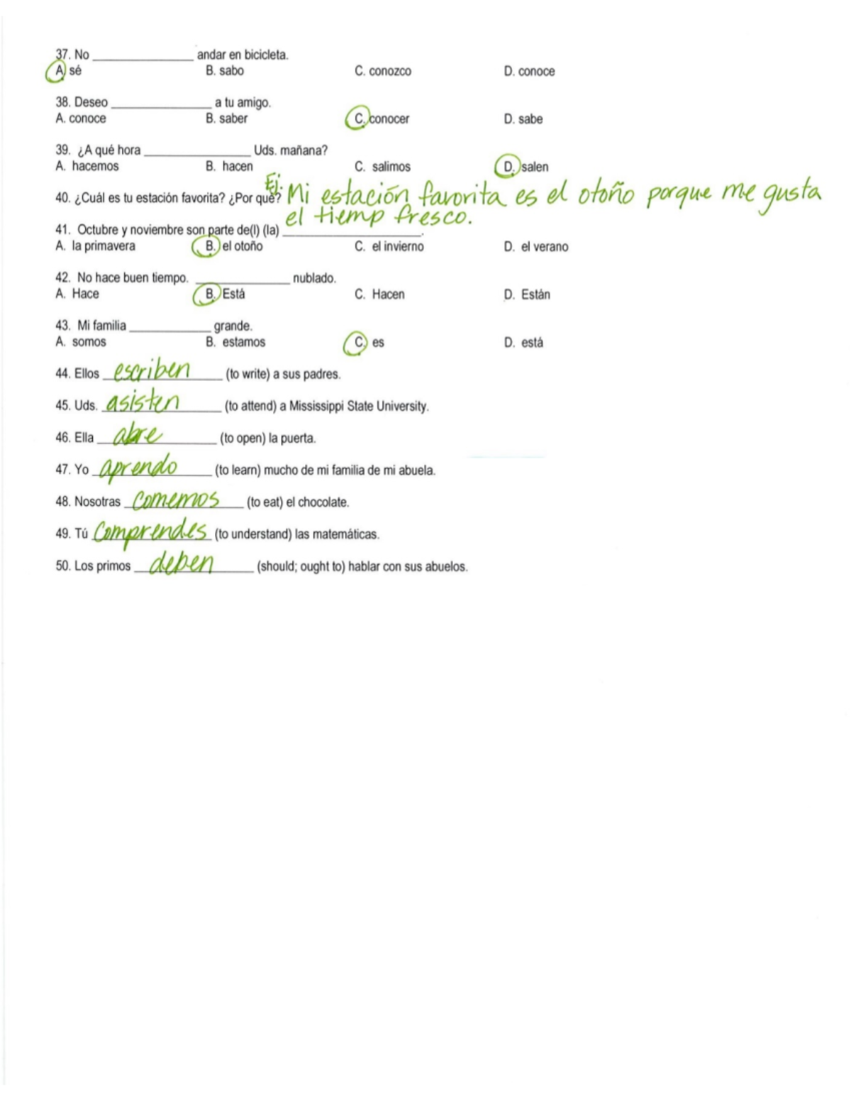 Spanish 1 Study Guide - FLS 1113 - Mississippi State - Studocu