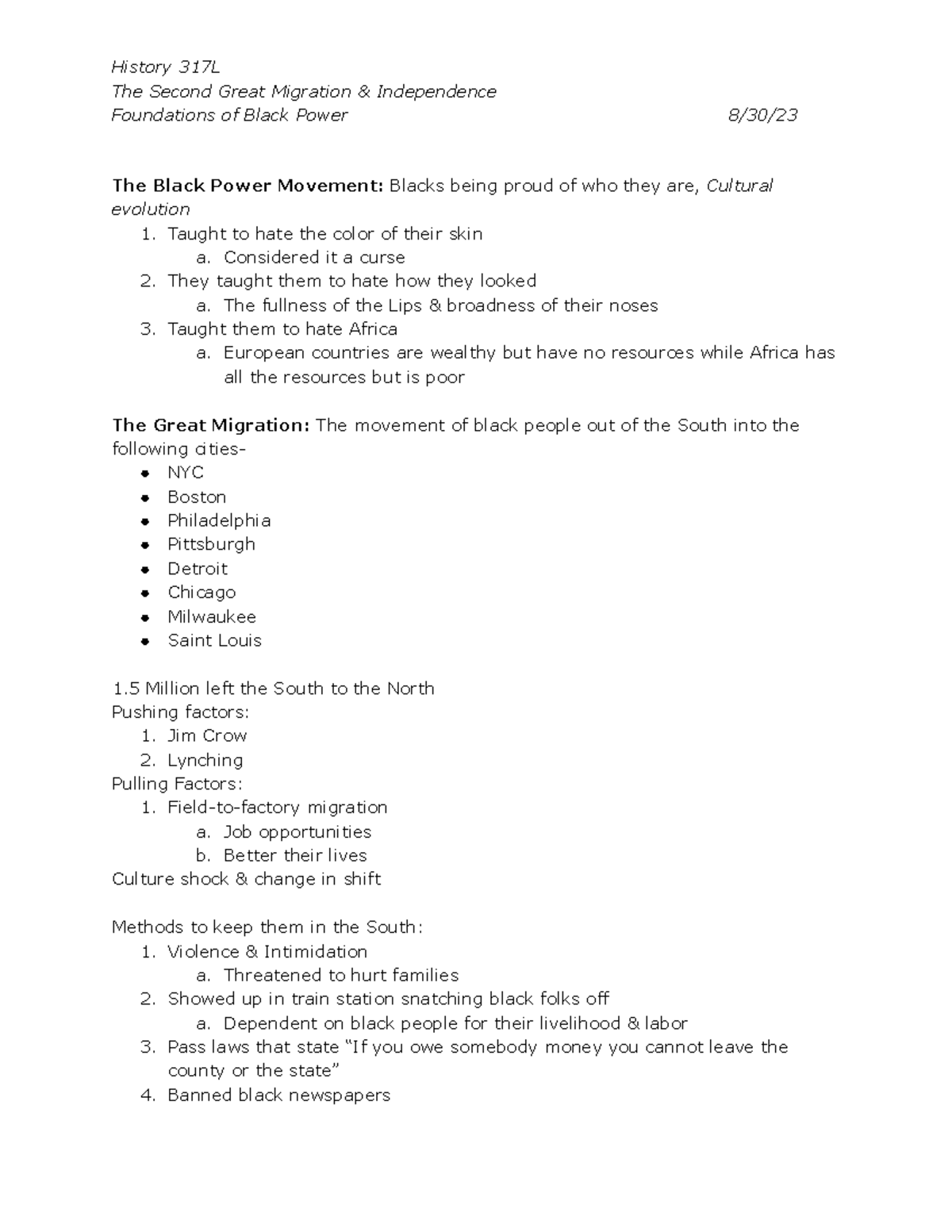 Black Power - The Great migration - The Second Great Migration ...