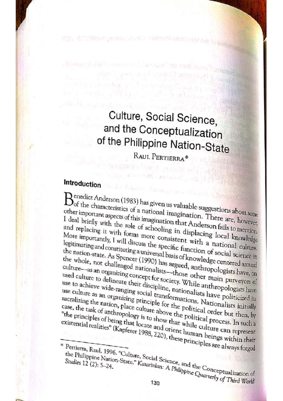 Culture Science and Contextualization - Culture, Social Scinc, d the ...