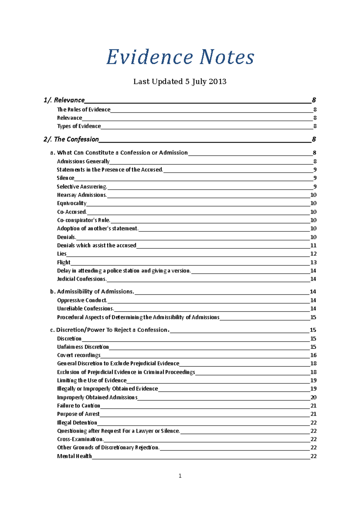 CPE Evidence Notes - Evidence Notes Last Updated 5 July 2013 The Rules ...