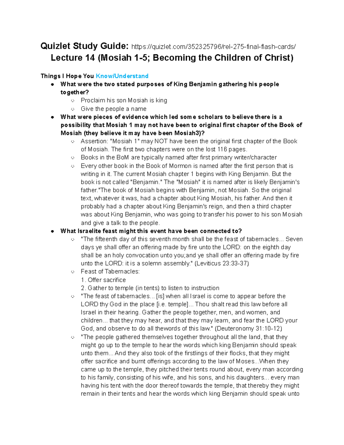 Final Exam Study Guide - Professor Sharp - Quizlet Study Guide: - Studocu