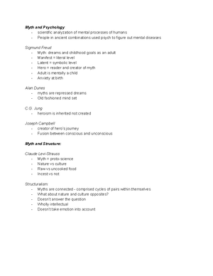Mythology: interpreting folklore - Functionalism: - Educate - Provide ...