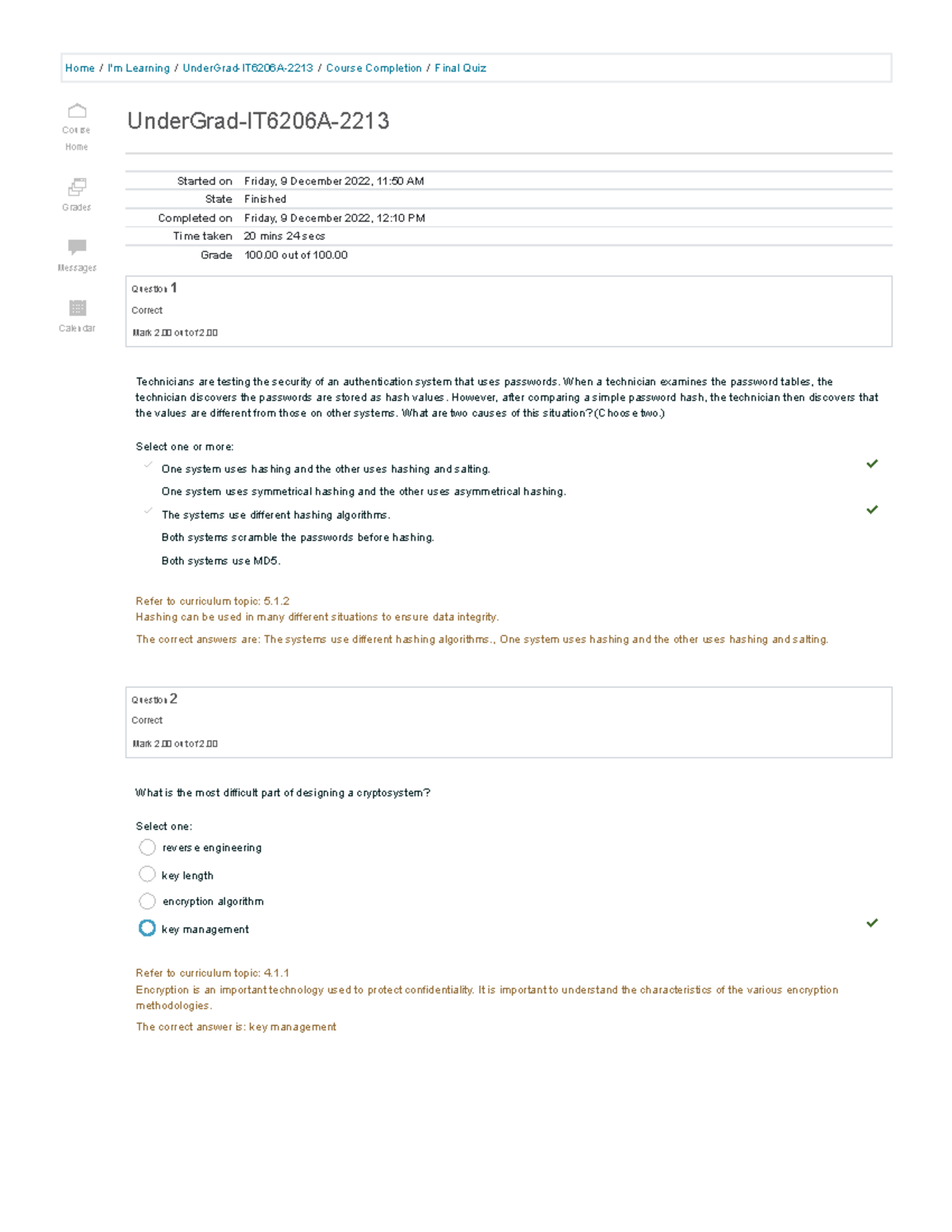 Cybersec essentials Final Quiz Attempt review - Home / I'm Learning ...