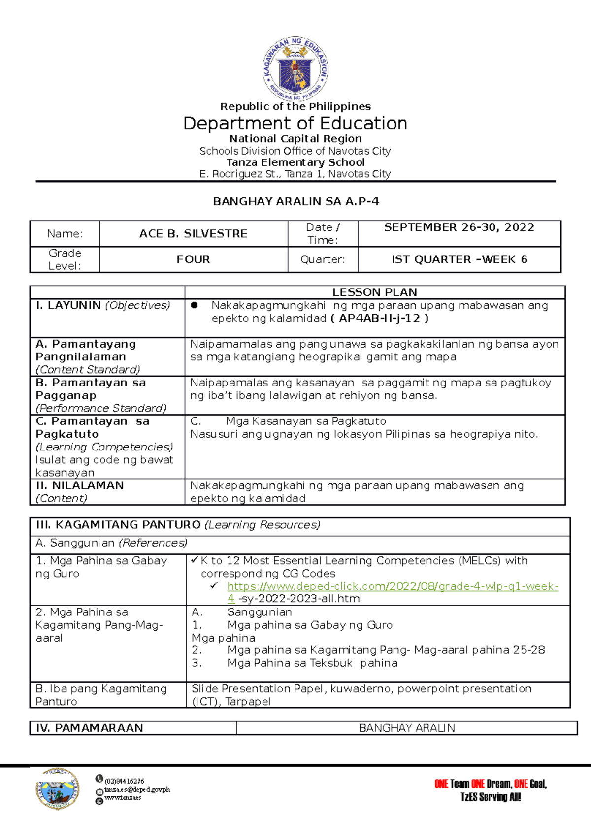 Araling Panlipunan 4 Q1W6 - Department of Education National Capital ...