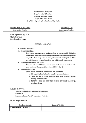 Proper Nouns and Common Nouns Detailed Lesson Plan Copy - Proper Nouns ...