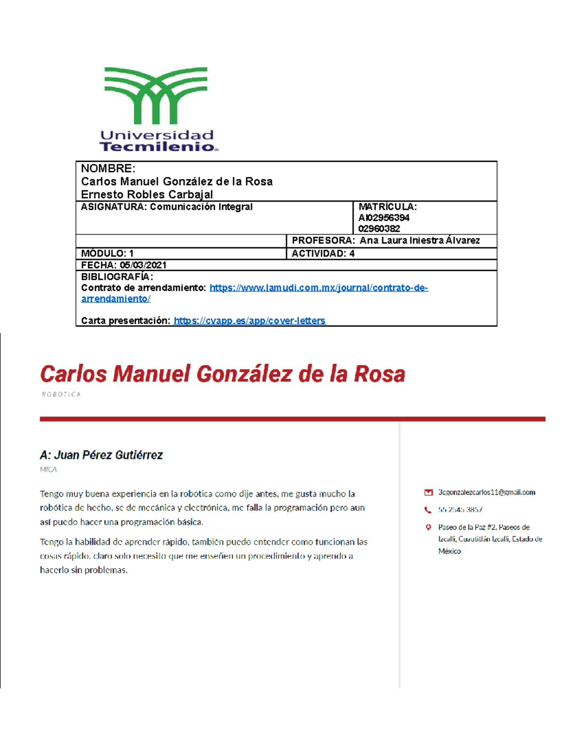 Actividad 4 - No les prometo que este para un 100, pero lo pueden usar ...