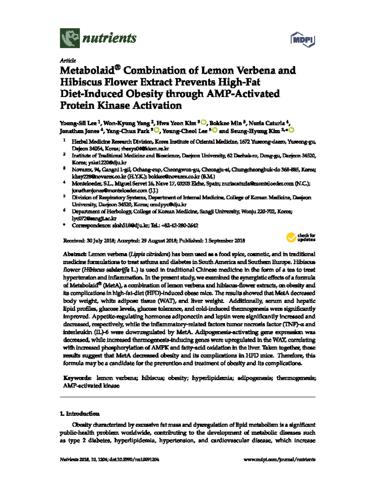 Metabolaid Combination of Lemon Verbena and Hibiscus - CM220 - Studocu
