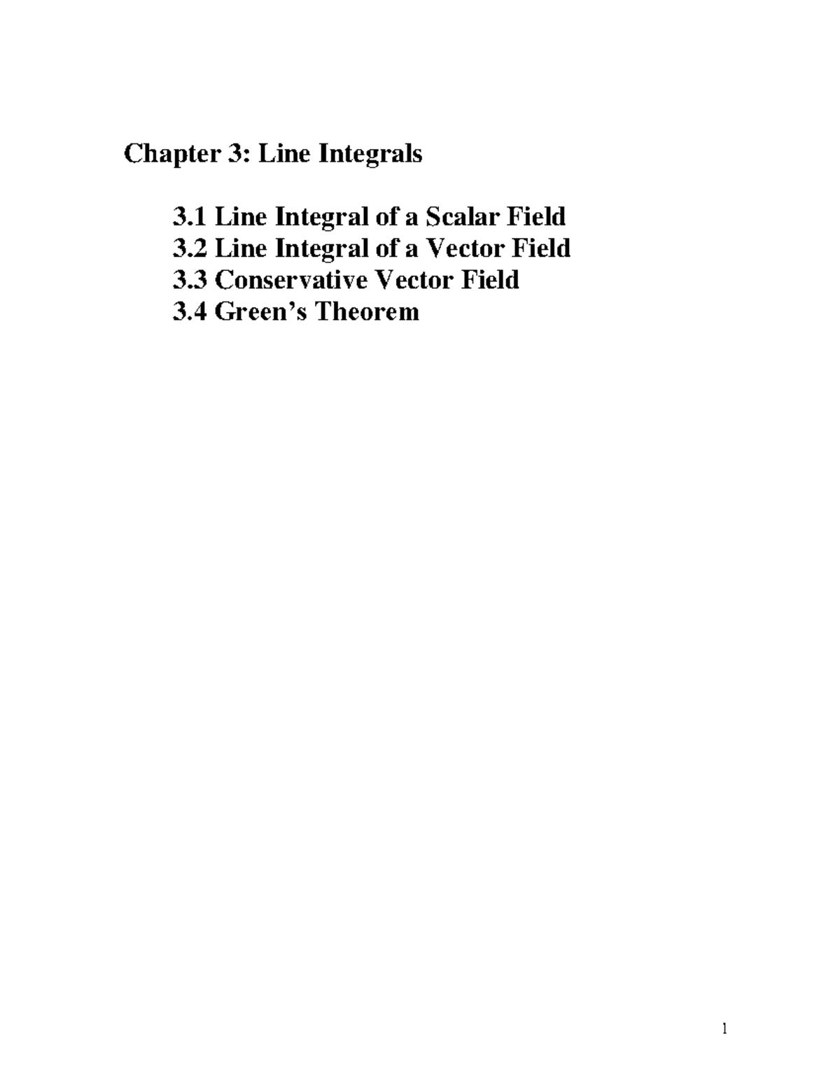 Line Integral-1 - line integral - Chapter 3: Line Integrals 3 Line ...
