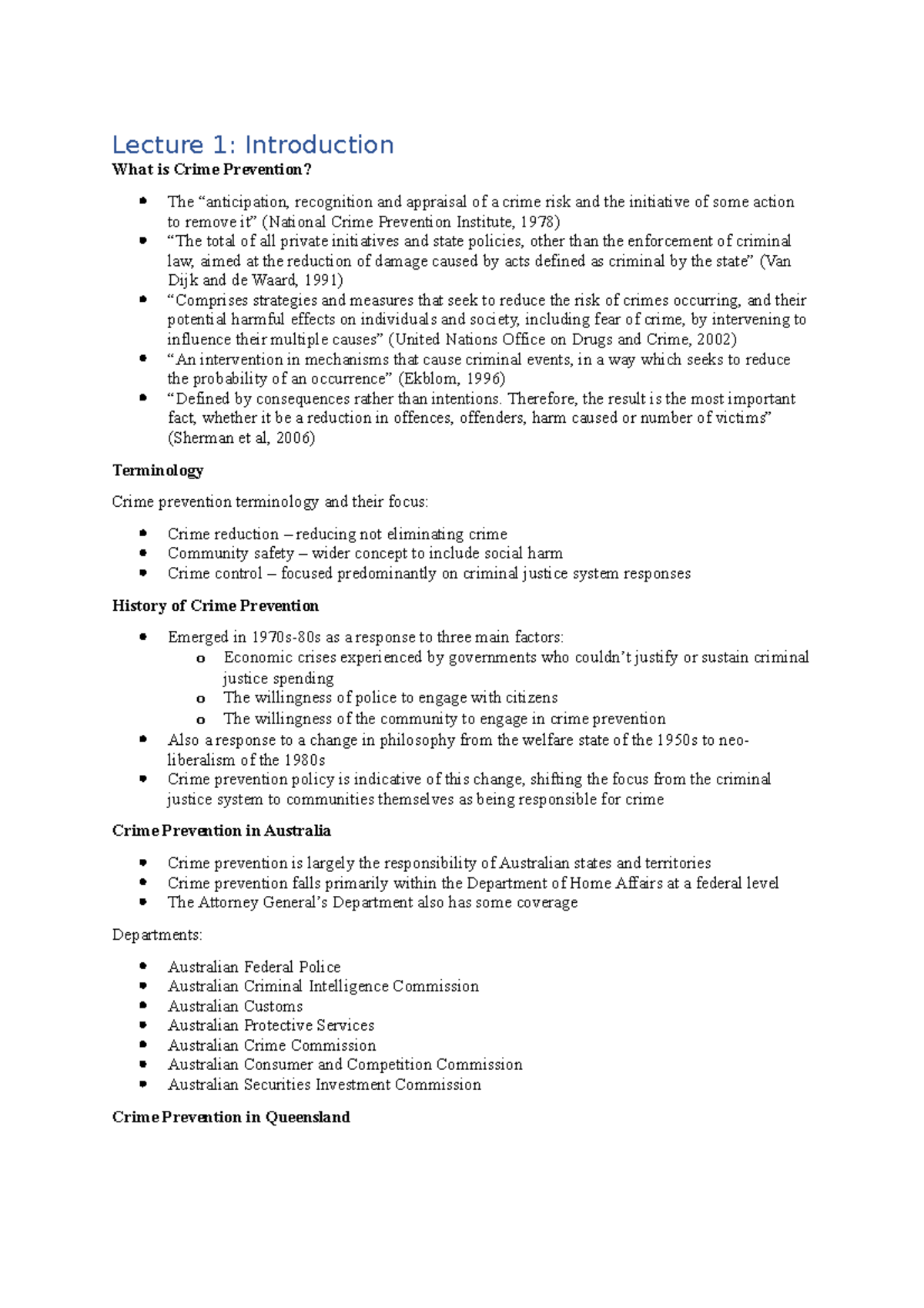 JSB374 Crime Prevention Lecture Materials 2021 - Lecture 1 ...