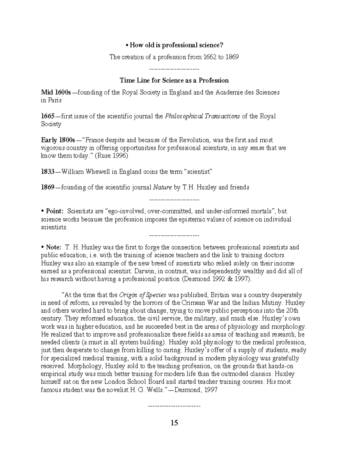 15 - hello - 15 How old is professional science? The creation of a ...