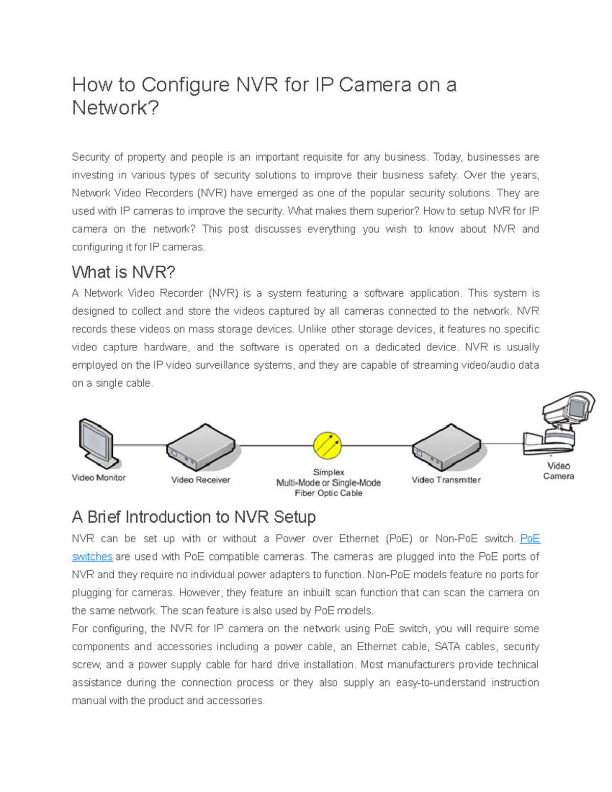NVR CCTV System - How to Configure NVR for IP Camera on a Network ...