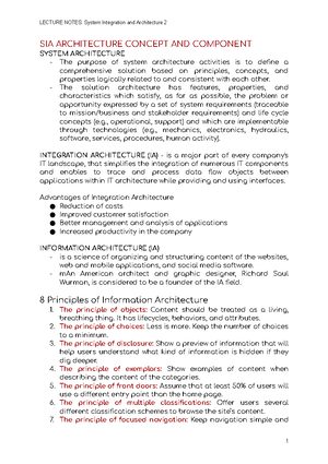 SIA102 - Systems Integration and Architecture 2 (Electives) Course Syllabus - Studocu
