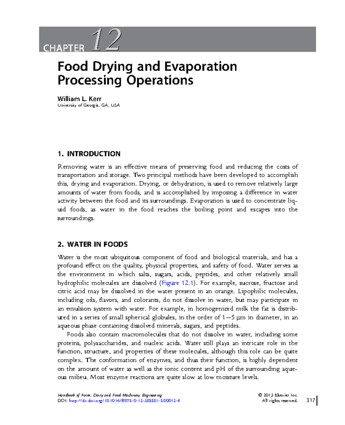 Food drying- chapter 12 - CHAPTER 1212 Food Drying and Evaporation ...