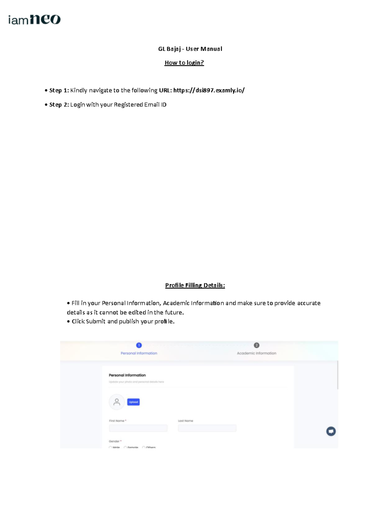 Glbitm User Manual - GL Bajaj - User Manual How to login? Step 1 ...