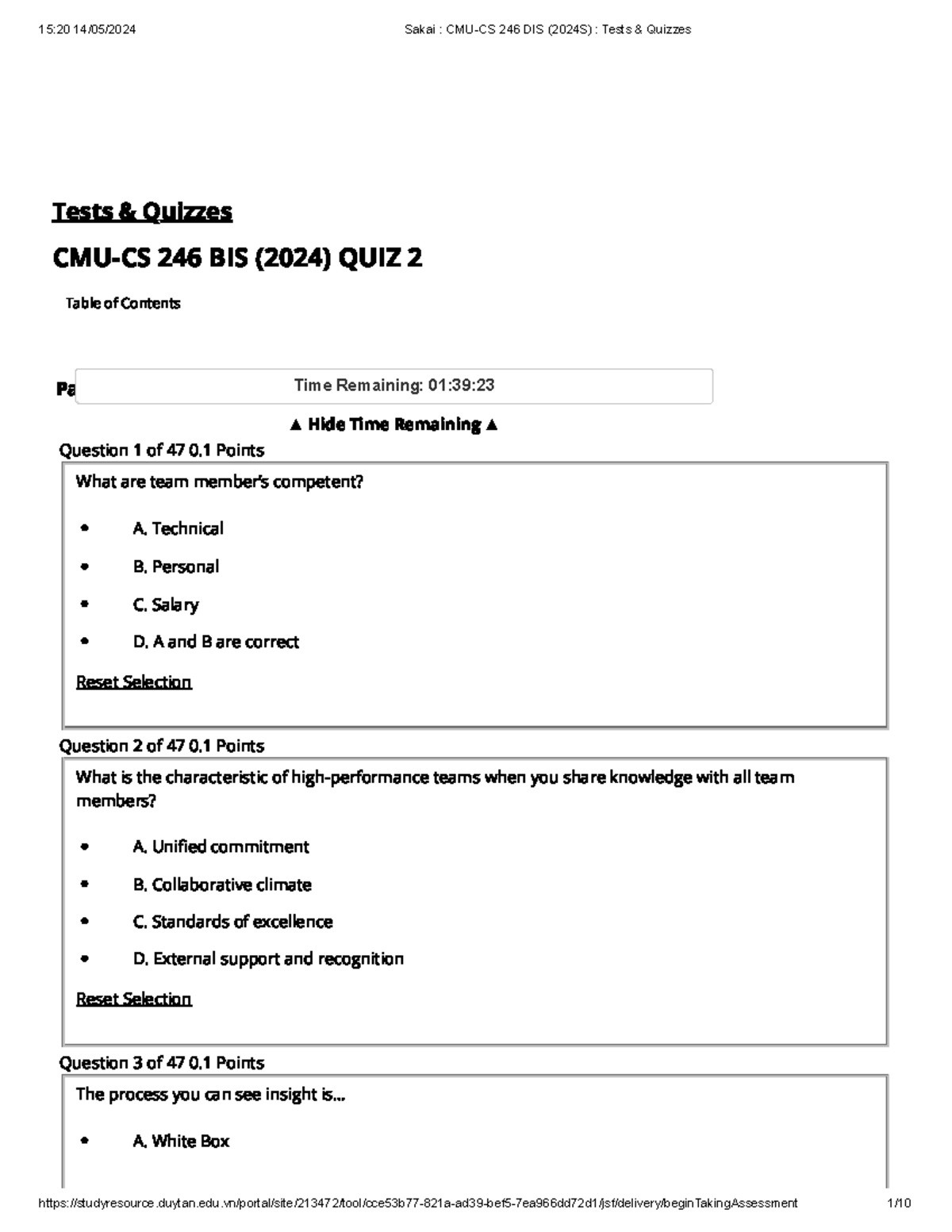 Appli test 2 Tests & Quizzes - Tests & Quizzes CMU-CS 246 BIS (2024 ...