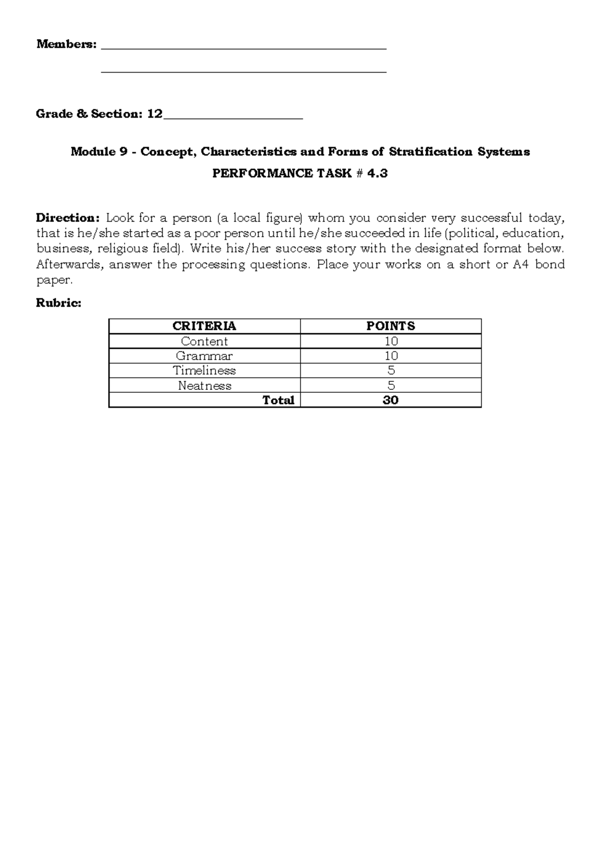 PT 4.3 - Module 9 - Members ...