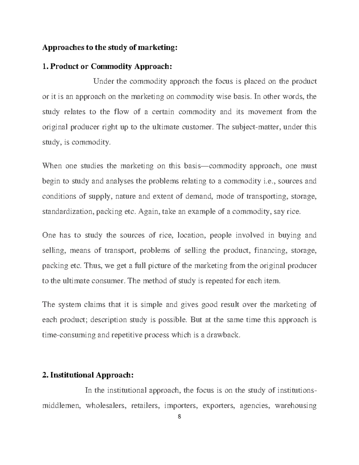 Marketing Topic Week 2 - Approaches to the study of marketing: Product ...