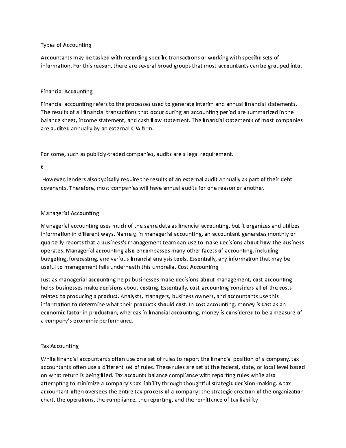 Types-of-Accounting - Financial accounting refers to the processes used ...