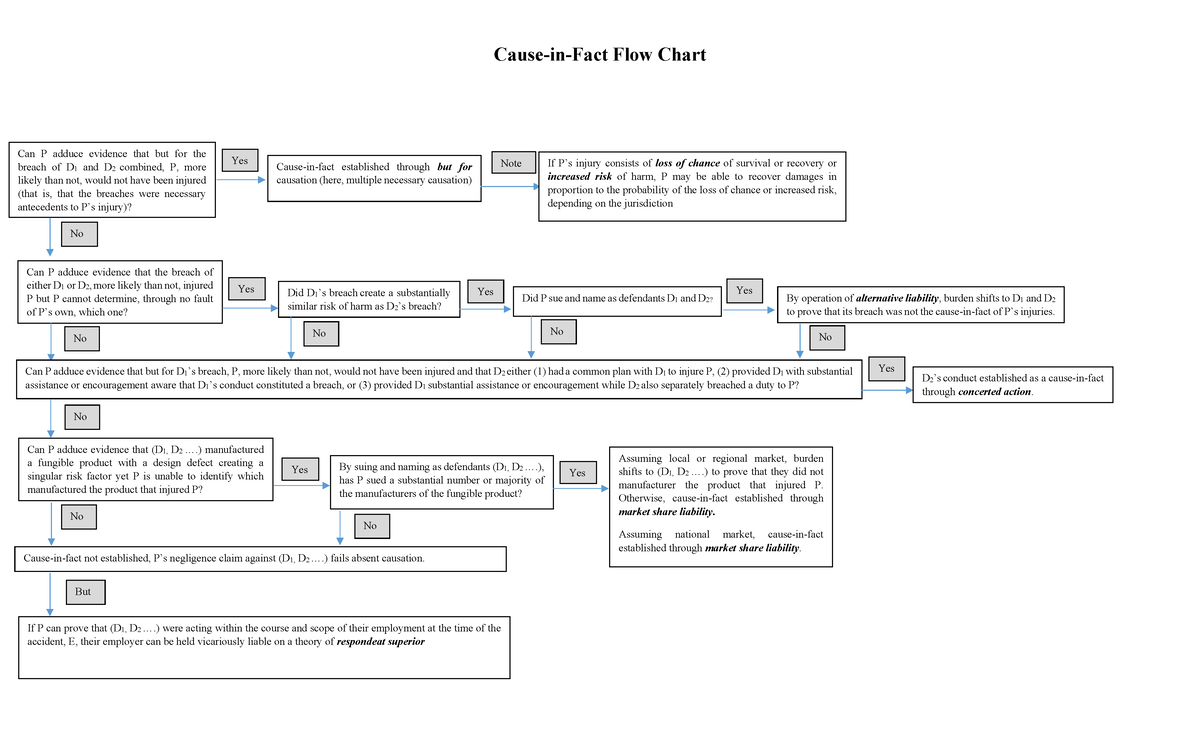 Cause in fact Flow Chart - Cause-in-Fact Flow Chart Can P adduce ...