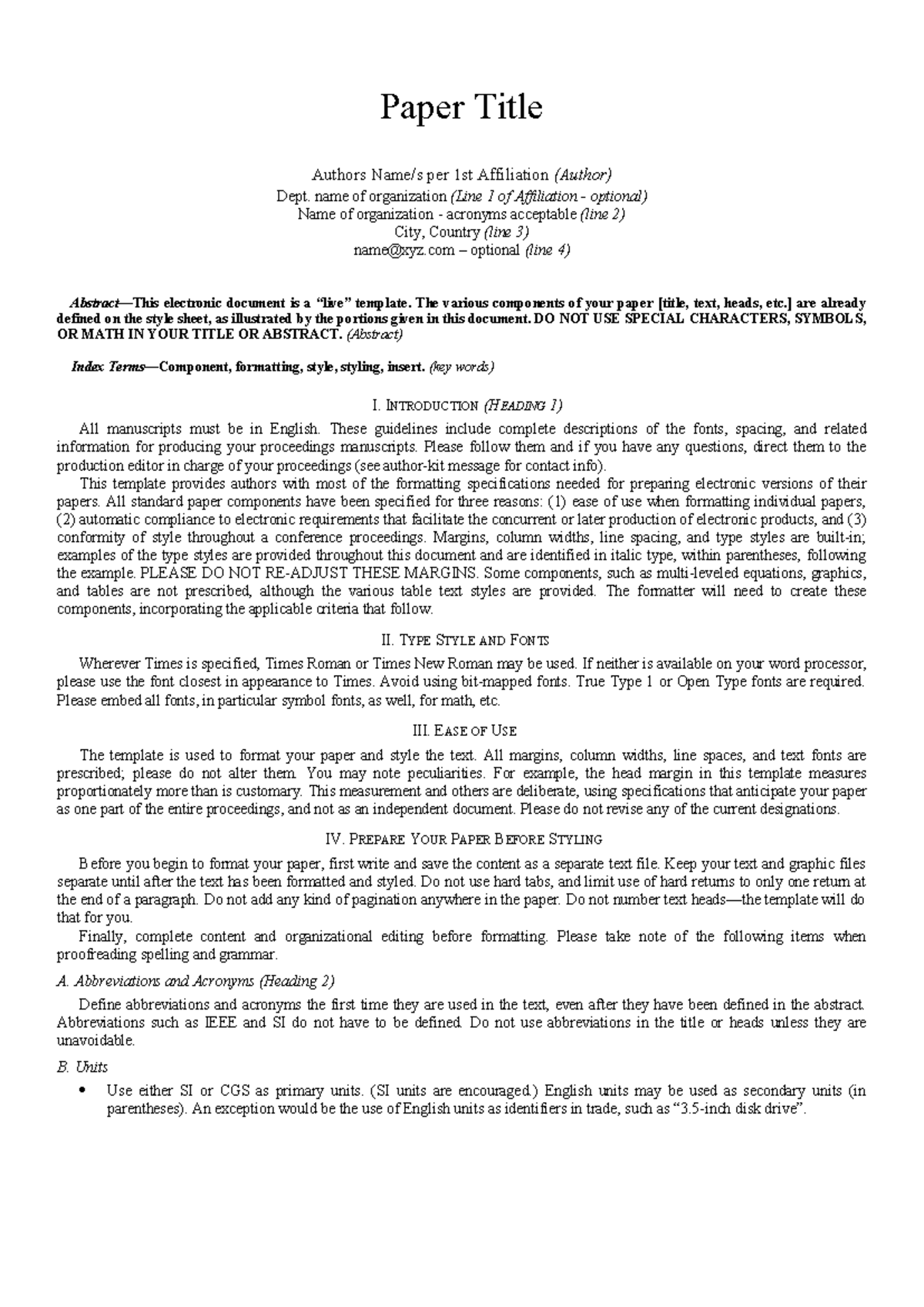 IEEE Template 1 - Paper Title Authors Name/s per 1st Affiliation ...