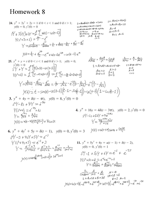 MATH 528 2 - Homework on laplace transforms. - Homework 2 3X Guess:Ypat ...